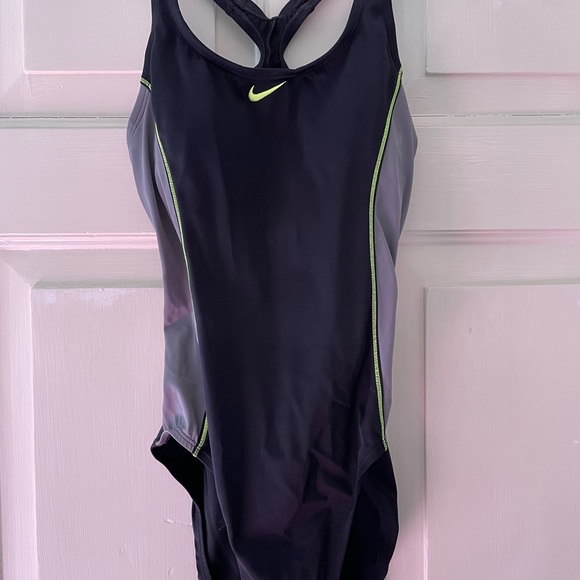 Nike | Swim | Nike Racerback Black Swimsuit M | Poshmark